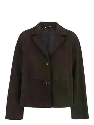P.a.r.o.s.h Suede Button-fastening Jacket - Brown