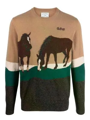 MC2 SAINT BARTH MC2 Saint Barth Donegal Riding Crew Neck Jumper