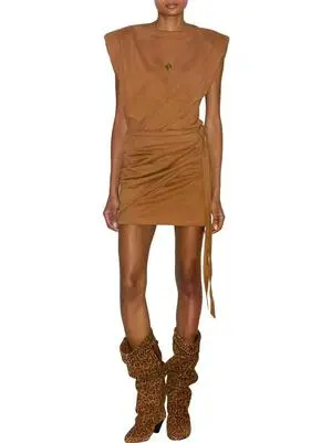 Isabel Marant Étoile Wrap Mini Dress - Brown