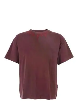Palm Angels Neck-logo T-shirt - Red