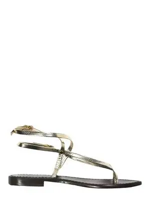 CAPRI POSITANO SANDALS Leather Ankle Strap Sandals - Neutrals