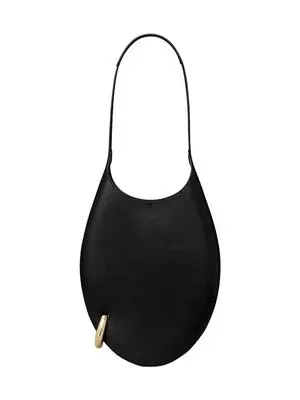 Tory Burch Small Pierced-detail Leather Shoulder Bag - Black