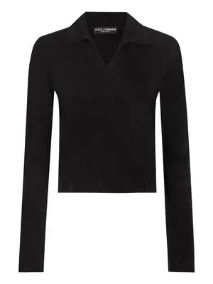 DOLCE & GABBANA Dolce & Gabbana Cashmere Top With Ribbed Trim