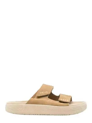 VEJA Etna Double-Strap Suede Sandals Brown