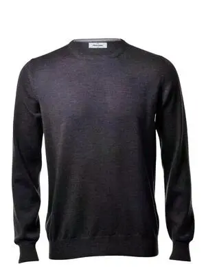 GRAN SASSO Crew Neck Wool Sweater - Grey