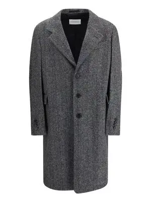 Givenchy Tailored Herringbone Coat - Grey