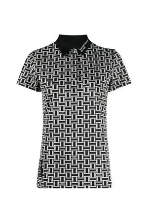 MASTER BUNNY EDITION Graphic Print Polo Top - Black
