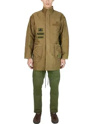 LIBERAIDERS Logo-patch Quilted Coat - Green