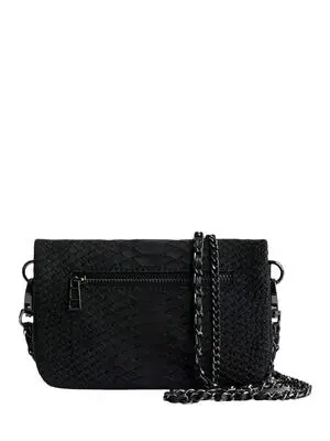 Zadig&Voltaire Snakeskin-effect Chain Cross Body Bag - Black