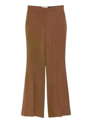 Fendi High-waisted Flared Trousers - Brown