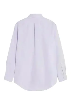 Maison Kitsuné Embroidered-logo Cotton Shirt - Neutrals