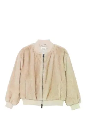 P.a.r.o.s.h Faux Fur Bomber Jacket - Neutrals