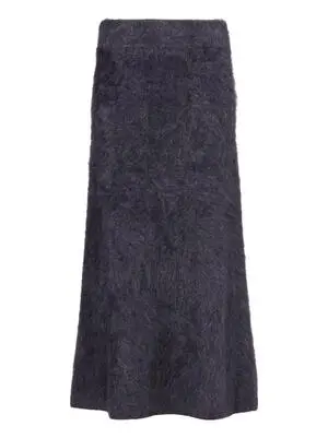 LISA YANG Asta Cashmere Midi Skirt In Graphite - Grey