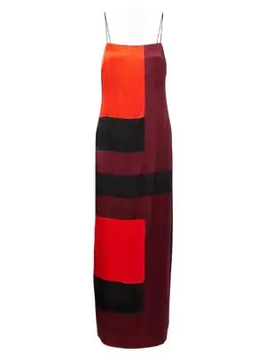 Staud Mae Printed Silk-blend Maxi Dress - Multicoloured