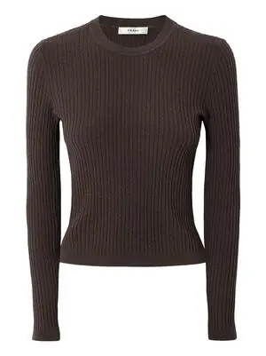 FRAME Fine Cable-knit Sweater - Brown