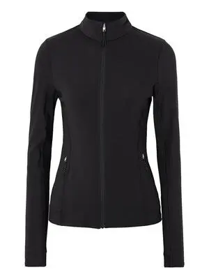 On Cutout Stretch-jersey Jacket - Black