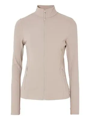 On Cutout Stretch-jersey Jacket - Brown