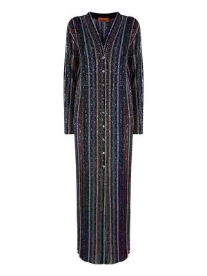 Missoni Striped-pattern Sequin-embellishment Cardigan - Blue