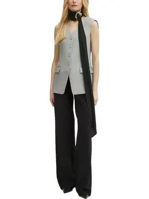 Patrizia Pepe Sleeveless V-neck Waistcoat - Grey