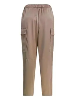 SEMPER Elastic Waist Cargo Trousers - Neutrals
