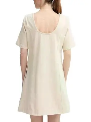 Marc O'polo Short-sleeve A-line Mini Dress - Neutrals