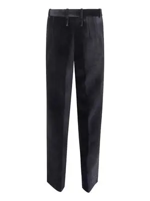JIL SANDER Velvet Straight-leg Trousers - Black