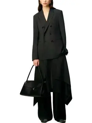 AMI Paris Double-breasted Wool Jacket - Black