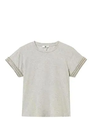 TWINSET TWINSET Embellished Cotton-Blend T-Shirt