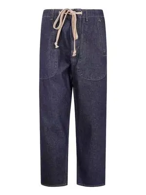 UMA WANG Uma Wang Drawstring Pocketed Straight-Leg Jeans