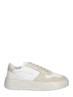 SUMMERY COPENHAGEN Perforated Suede Leather Sneakers Neutrals