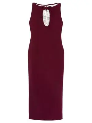ROWEN ROSE Sleeveless Keyhole Neckline Mini Dress - Red
