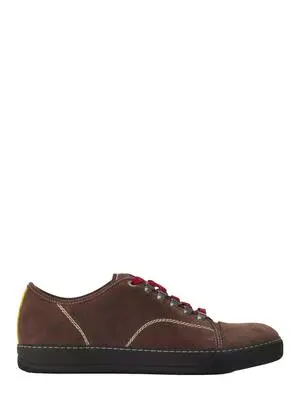 LANVIN Suede Leather Lace-up Sneakers - Brown