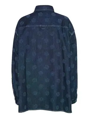 Henrik Vibskov Needle-punch Dotted Denim Shirt - Blue
