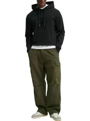 Versace Contrast-stitch Hoodie - Black