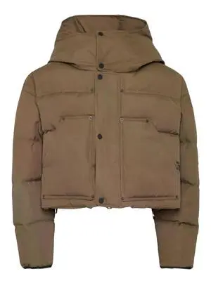 Dsquared2 Icon Utility Cropped Puffer Jacket - Brown