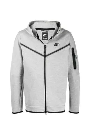 Nike Logo-print Zip-up Hoodie - Grey