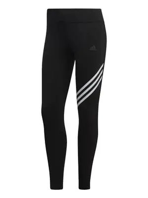 Adidas High Waisted Three Stripe Leggings - Black