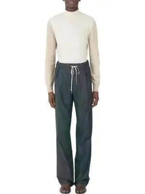 MAISON MARGIELA Pinstripe Pleated Trousers - Grey