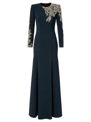 Jenny Packham Honor Embellished Gown - Grey