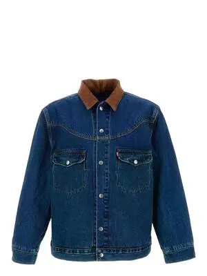 LEVI'S Corduroy Collar Denim Trucker Jacket - Blue