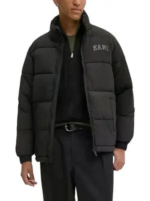 KARL KANI Long-sleeve Puffer Jacket - Black