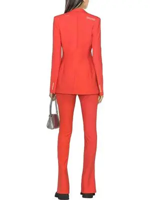 Off-White Split-hem Flared Trousers - Red