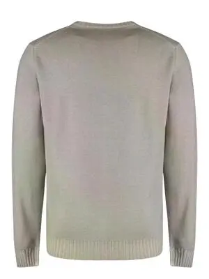 MOORER Long-sleeve Ribbed-knit Sweater - Grey