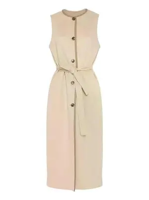 YVES SALOMON Double-sided Belted Gilet - Neutrals