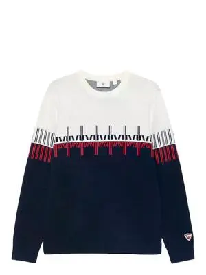 Rossignol Fair Isle Pattern Crew Neck Sweater - Blue