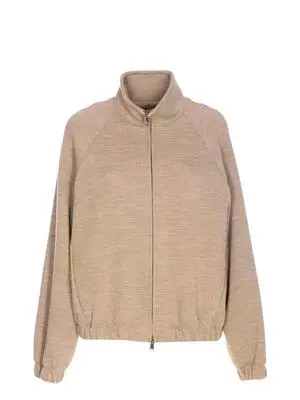 Max Mara Zip-up Sweatshirt - Neutrals
