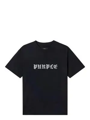 PURPLE BRAND Logo-print T-shirt - Black