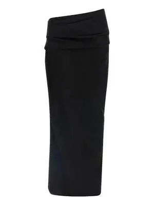 ENTIRE STUDIOS Draped Midi Skirt - Black