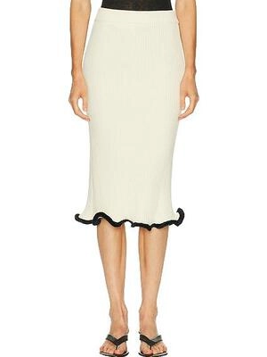 JIL SANDER Jil Sander Velvet Frill Skirt