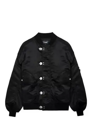 Comme Des Garçons Satin Bomber Jacket - Black